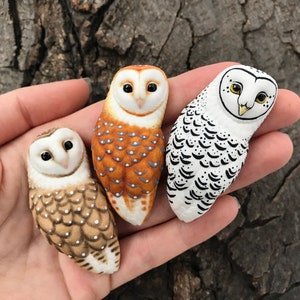 Barn Owl Cabochon Necklace Animal Cabs for Beading Clay Jewelry ...
