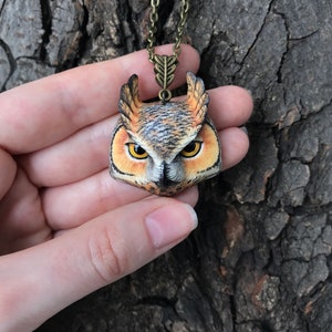 Dark Owl Cabochon Necklace Animal Flatback Cabs for Beading Clay ...