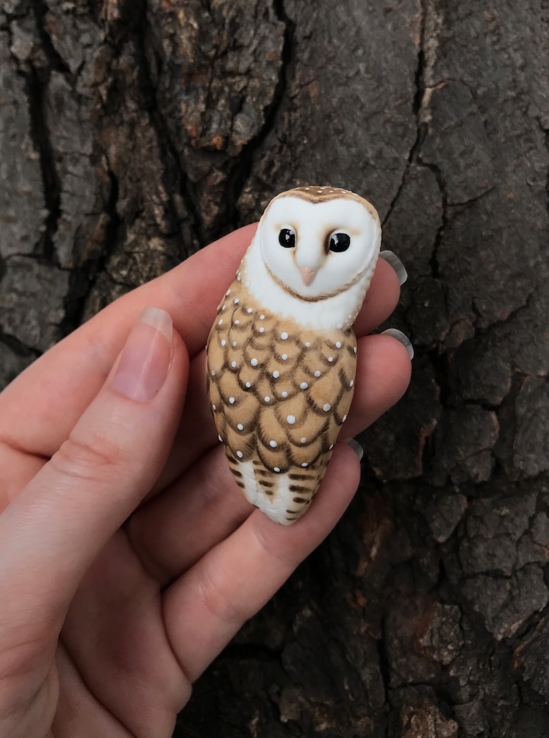 Barn Owl Cabochon Necklace Animal Cabs for Beading Clay Jewelry ...