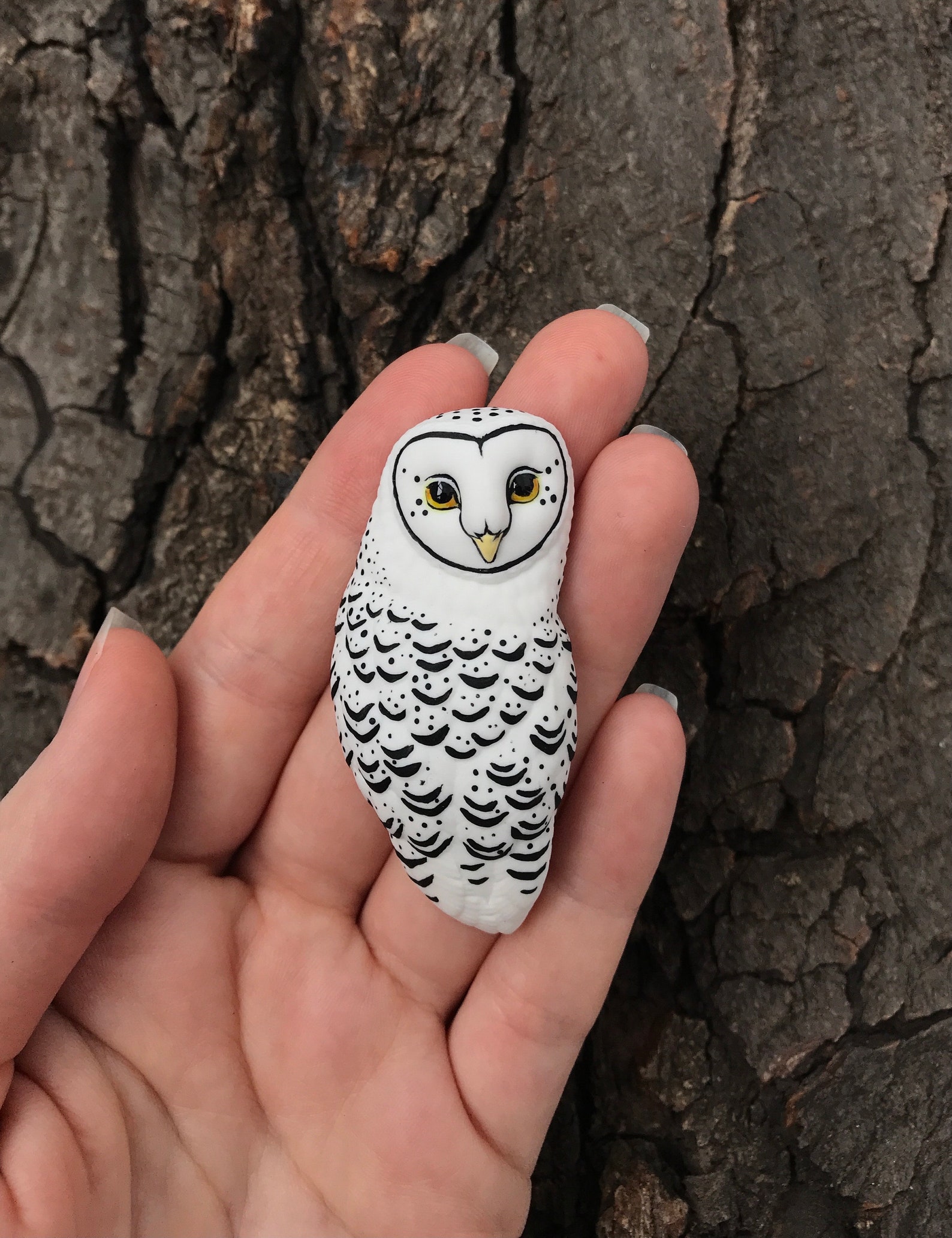 Barn Owl Cabochon Necklace Animal Cabs for Beading Clay Jewelry ...