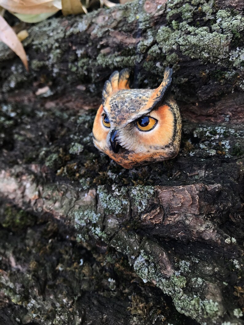 Dark Owl Cabochon Necklace Animal Flatback Cabs for Beading - Etsy