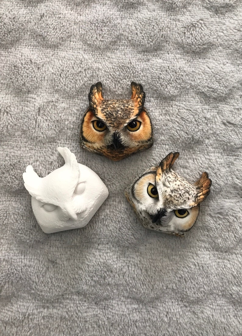 Dark Owl Cabochon Necklace Animal Flatback Cabs for Beading - Etsy