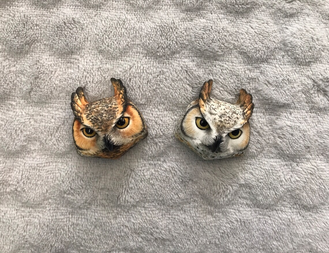 Dark Owl Cabochon Necklace Animal Flatback Cabs for Beading - Etsy