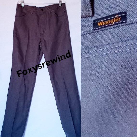 Vintage Gray Wrangler Polyester Pants High Waist Jeans Slacks | Etsy