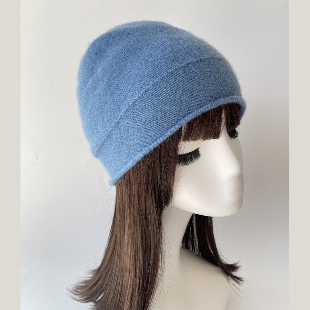 Cashmere Beanie Hat, Knitted Cashmere Hat, Fall/winter Hat for Women ...