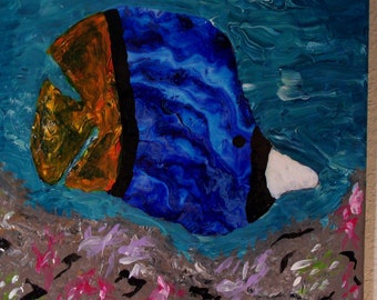 Original Acrylic Contemporary Art Fish Painting | Etsy