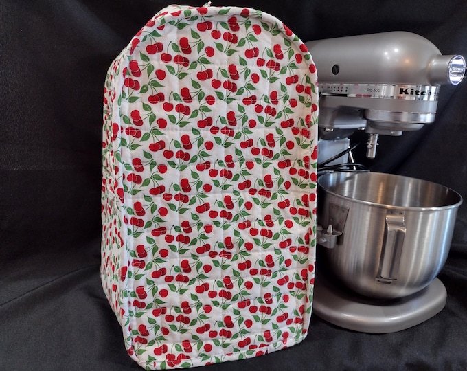 Kitchenaid Mixer Cover, Cherries, Bless the Baker, Kiss the Cook ...