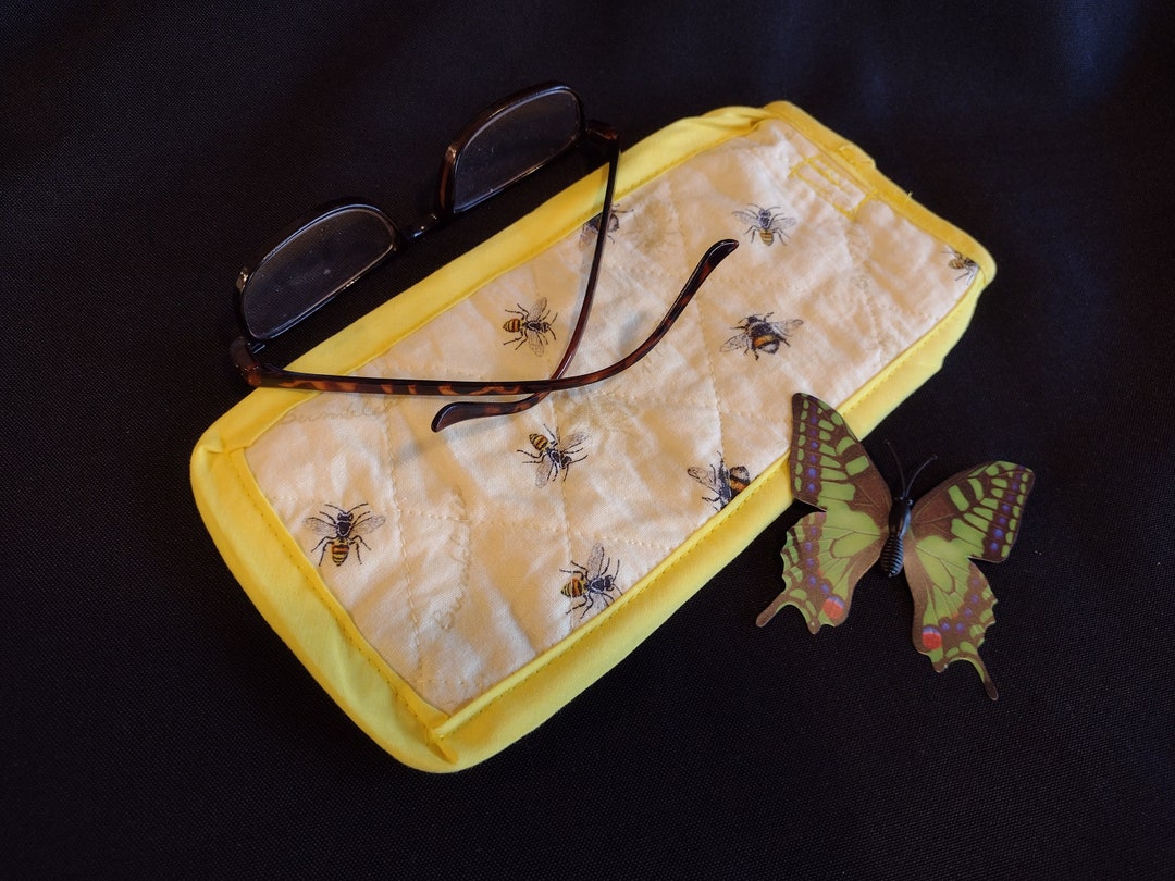 Bumble Bee Case, Glasses, Cell Phone, Yellow, Quilted/reversible ...