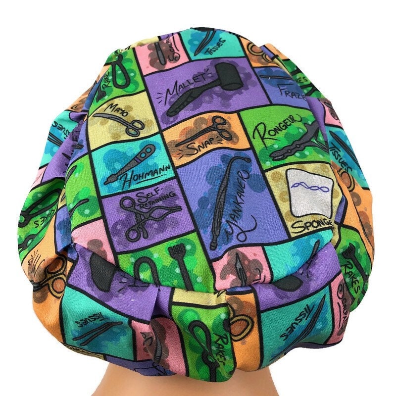 Scrub Cap Surgical Tools Scrub Cap Euro Style Bouffant OR - Etsy