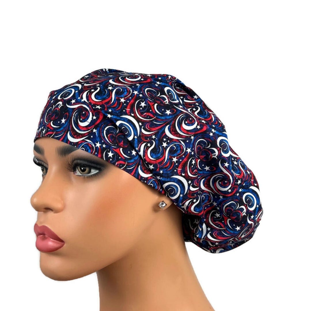 Surgical Scrub Hat, Euro Scrub Hat, Nurse Cap, Satin Line Option ...