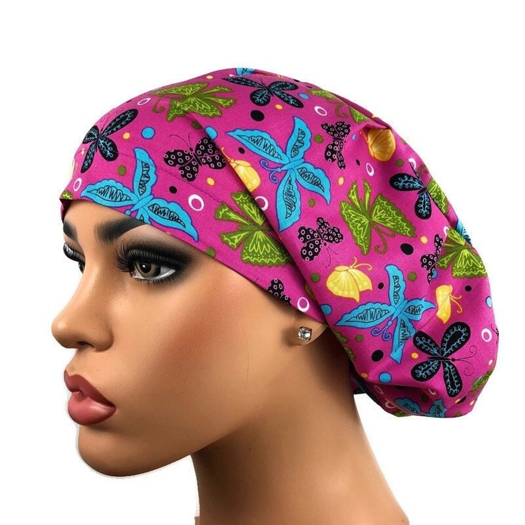 Scrub Cap for Women, Surgical Scrub Hat, Euro Scrub Hat, Bouffant Nurse ...