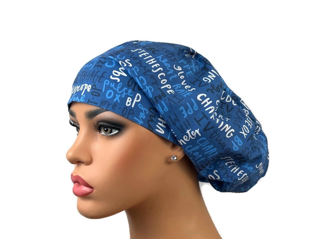 Scrub Cap, Surgical Scrub Cap, Euro Style Bouffant, OR Scrub Hat, Nurse ...