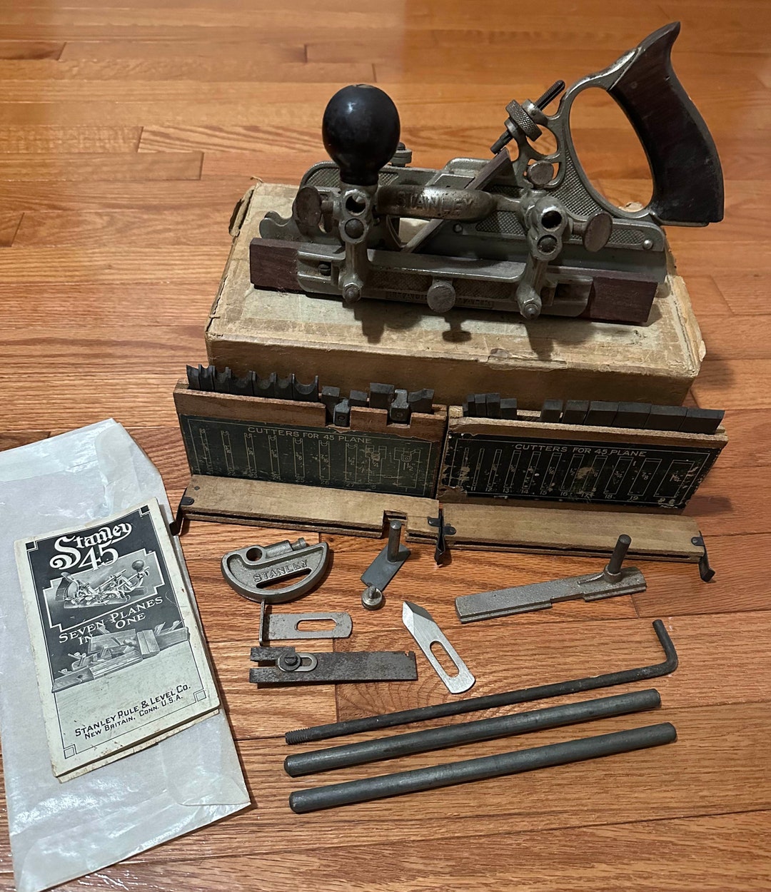Antique Stanley Rule & Level Co No 45 Combination Plane Copyright 1913 Original Box - Etsy