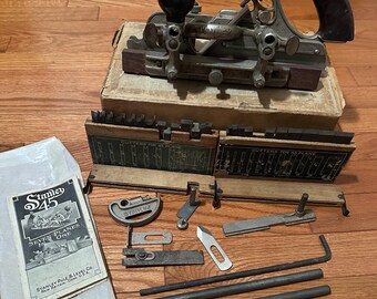 Antique Stanley No. 45 Rule & Level Co Combination Jan 22 95 Wood ...