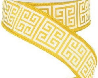 Yellow Greek Key - Etsy