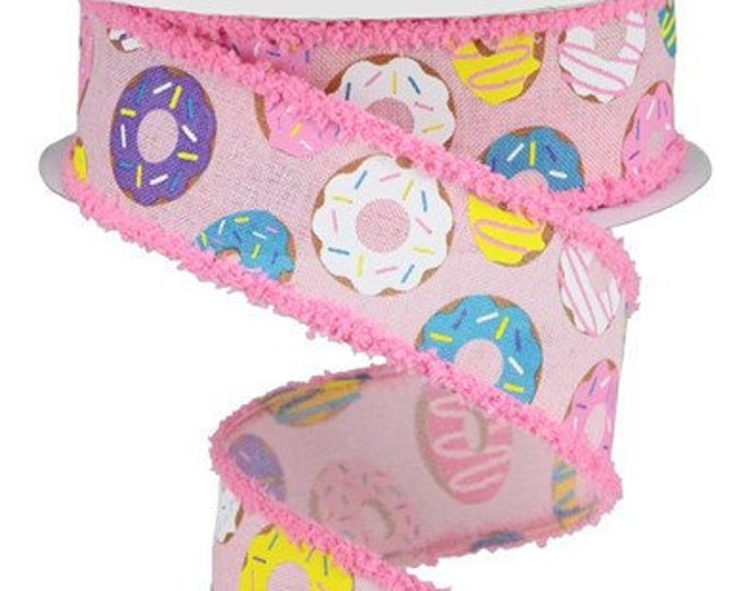 Wired Ribbon Frosted Donuts on Canvas for Wreaths, Gift Wrapping ...