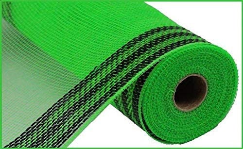 Border Stripe Metallic Poly Deco Mesh 10.5 X 10 Yards | Etsy