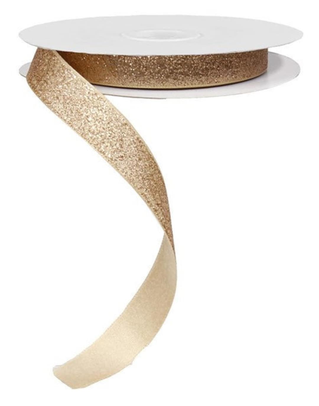 Ribbon by the Roll Glitter Satin Rose Gold 5/8" X 10 Yards for Wreaths ...