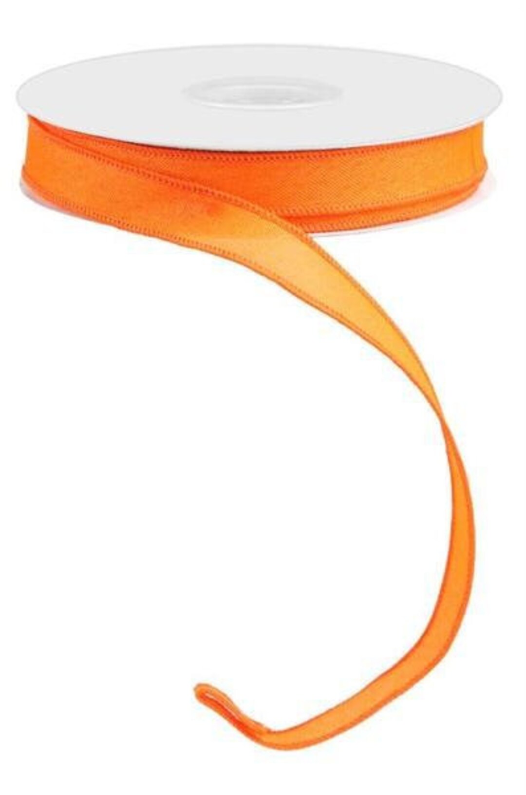 Wired Ribbon by the Roll 7/8" X 25yd Faux Burlap (orange) for Wreaths ...