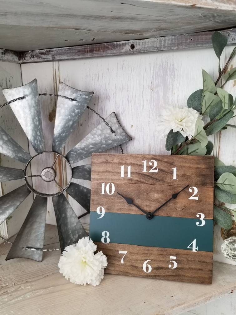 Farmhouse Wood Clock - Etsy