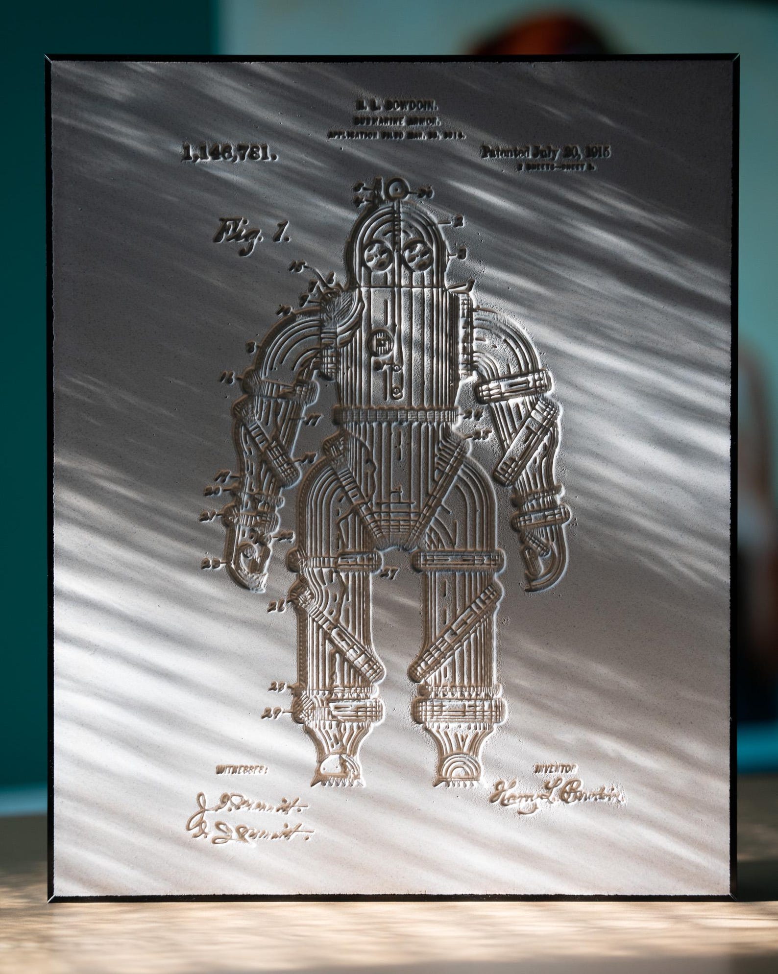 Patent Plaster Art - Custom and Framed Wall Art - Intaglio Engraving ...