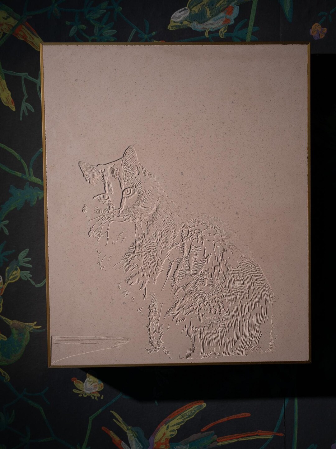 Cat Portraits Plaster Art From Photo Custom and Framed Wall Art ...