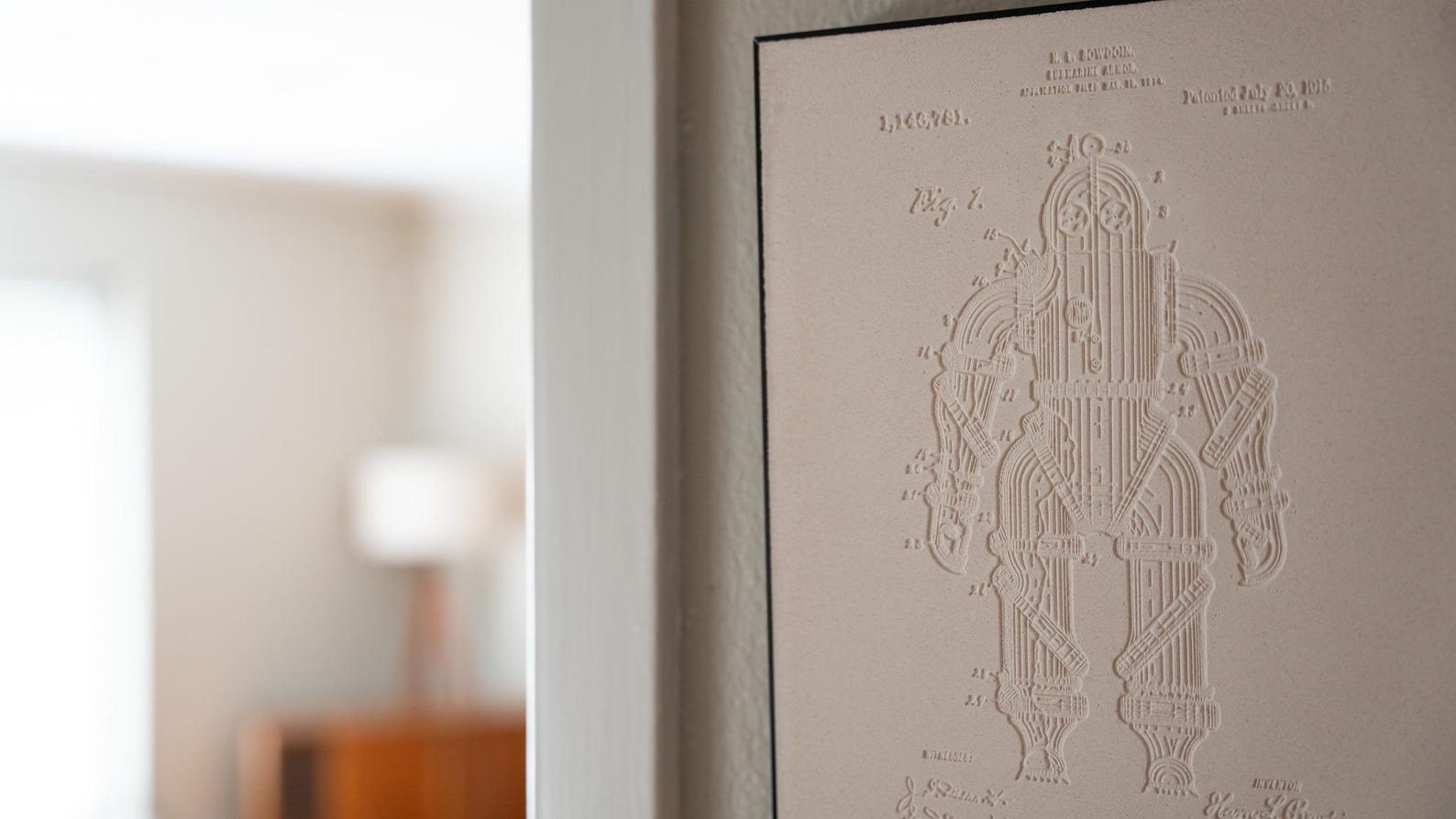 Patent Plaster Art - Custom and Framed Wall Art - Intaglio Engraving ...