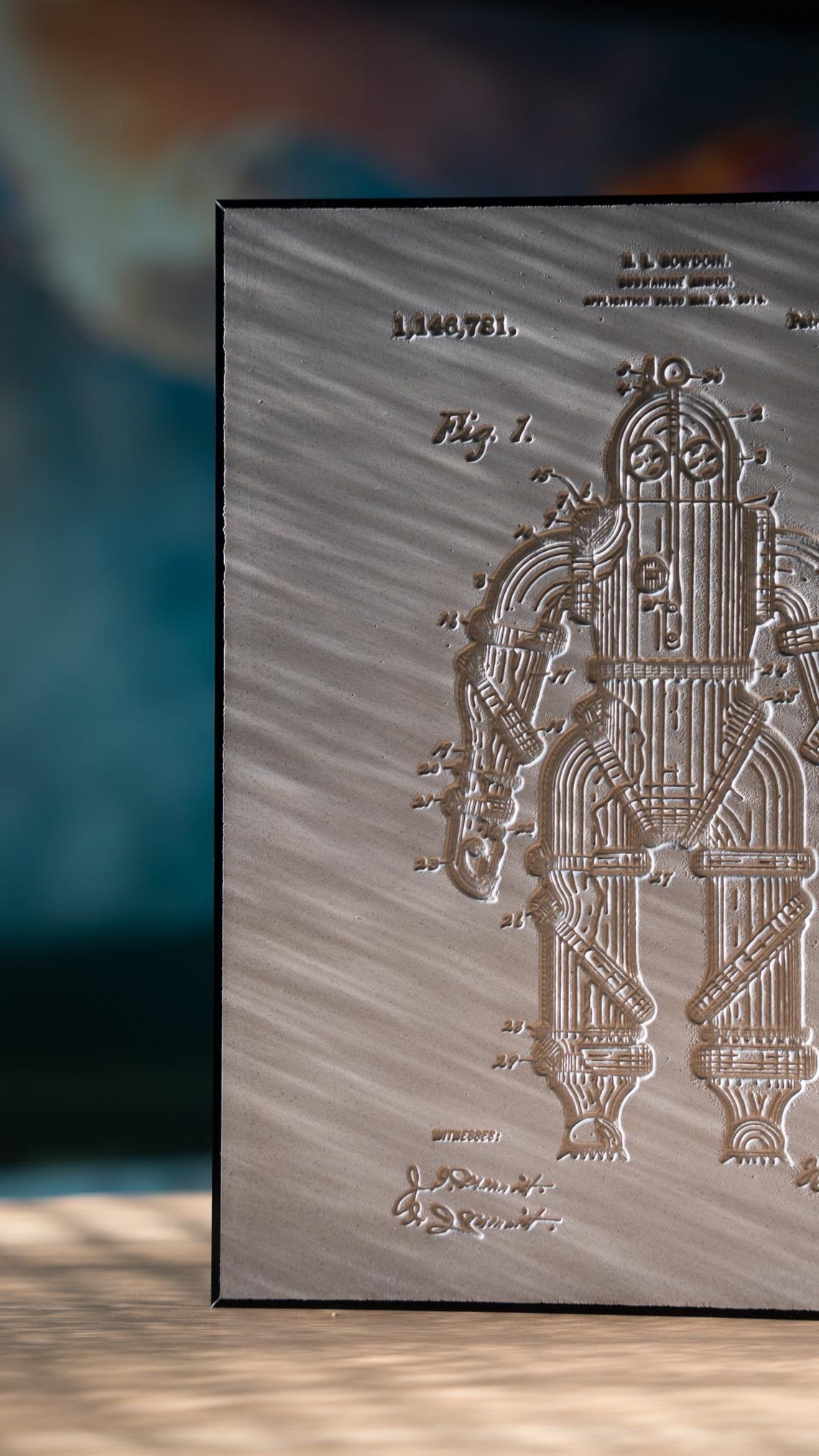 Patent Plaster Art - Custom and Framed Wall Art - Intaglio Engraving ...