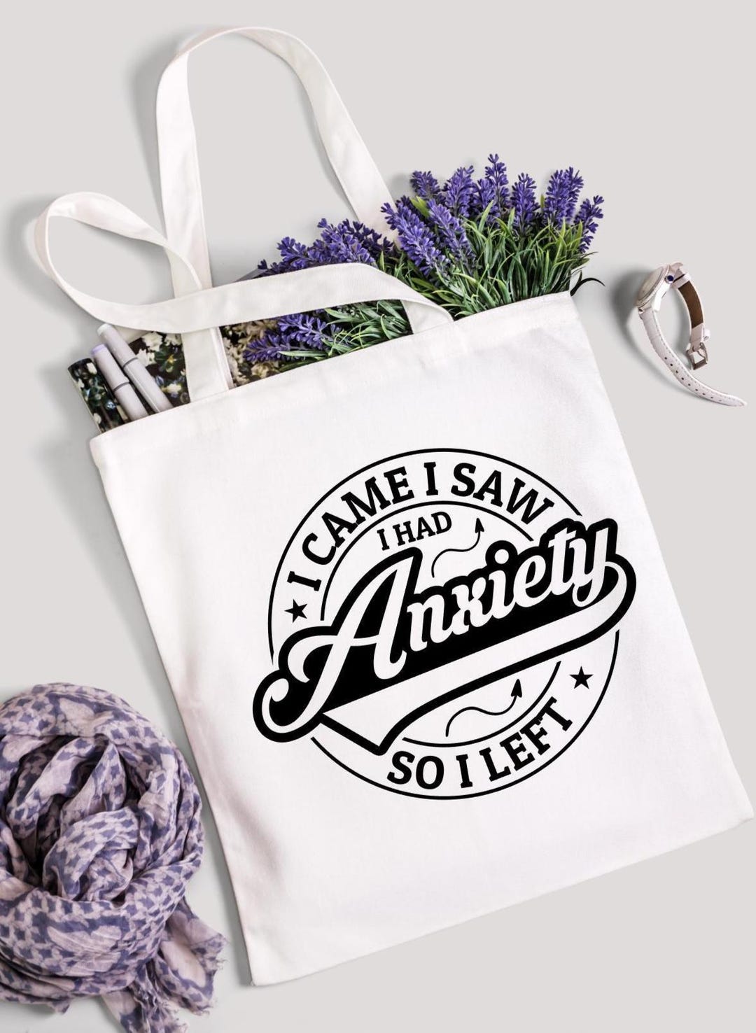 Funny Anxiety Tote Bag: Introvert Sarcastic Humor Gift - Etsy