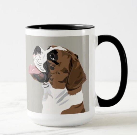 Taza de café para perros bóxer 15 onzas | Etsy