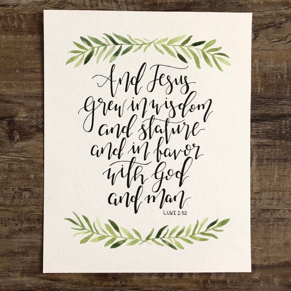 Luke 2 52 - Etsy