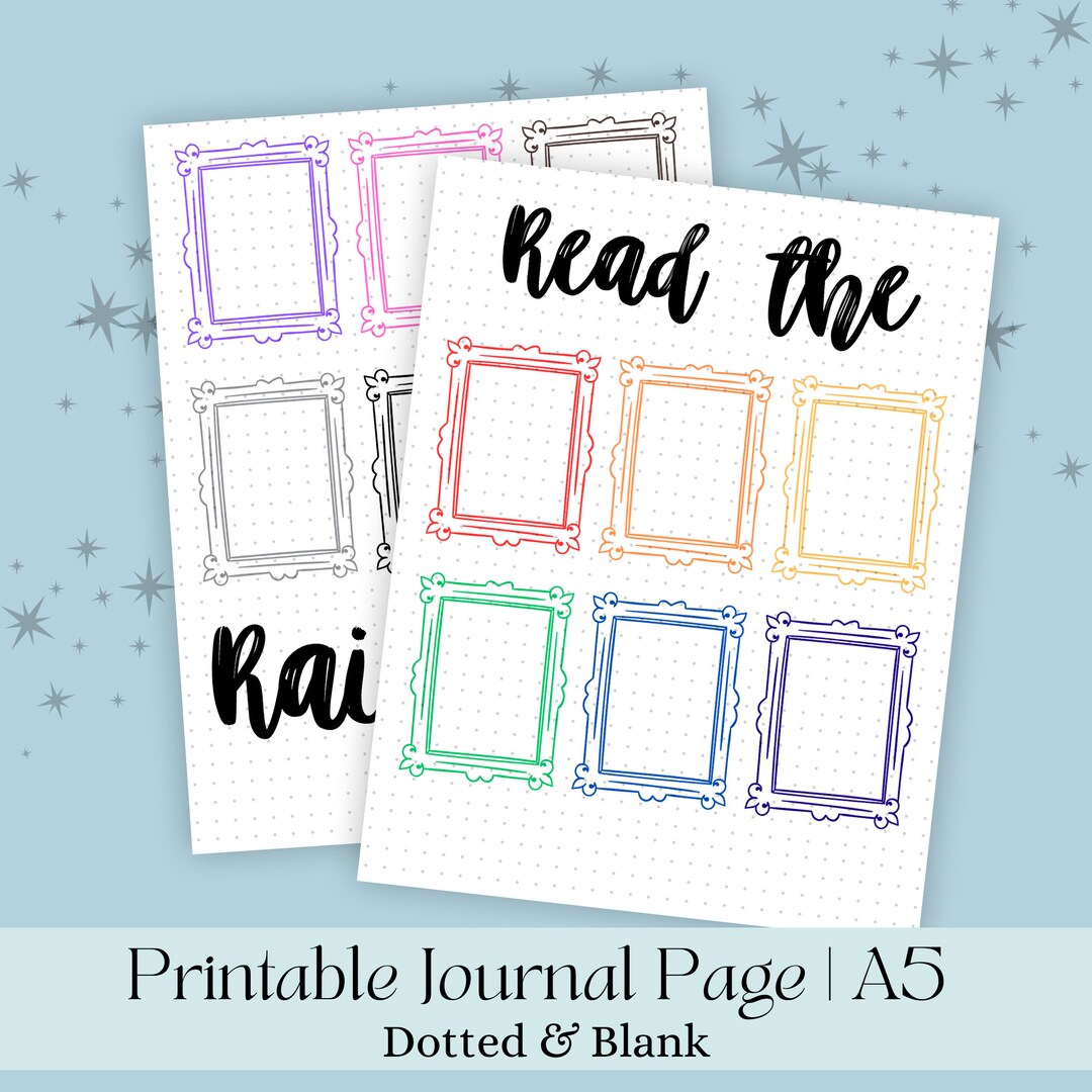 Read the Rainbow Challenge: A5 Printable Reading Tracker (dotted ...