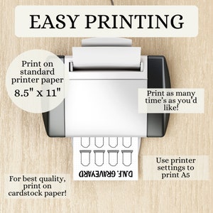 Did Not Finish DNF Graveyard - A5 Journal Page - Printable Tracker ...