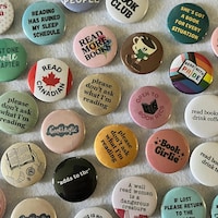 Cute Bookish Pins - Set of 5 - Etsy