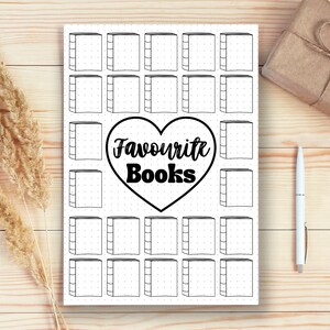 Favourite Books Reading Journal: A5 Printable Tracker (digital Download ...