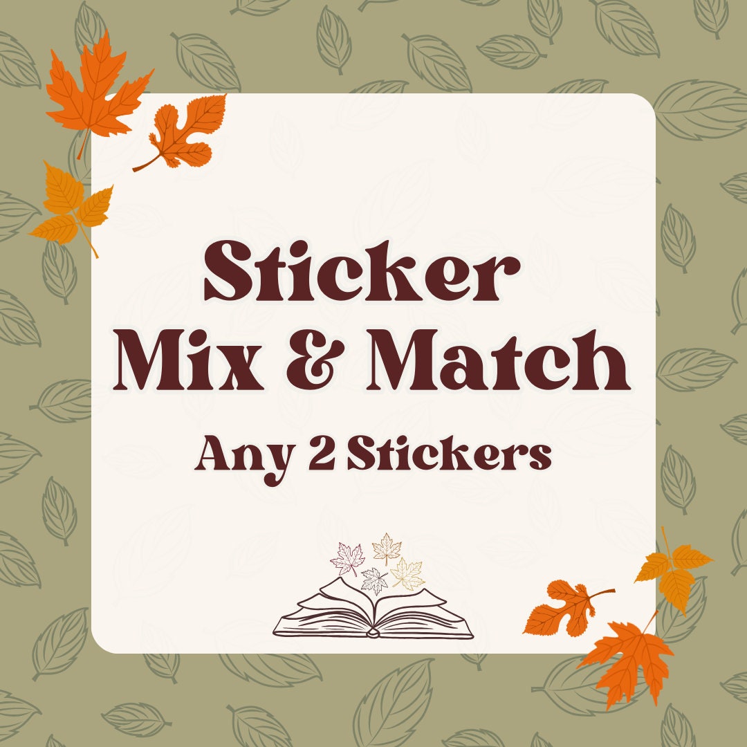 Mix & Match 2 Sticker Set | Sticker Pack | Sticker Set | Book Sticker ...