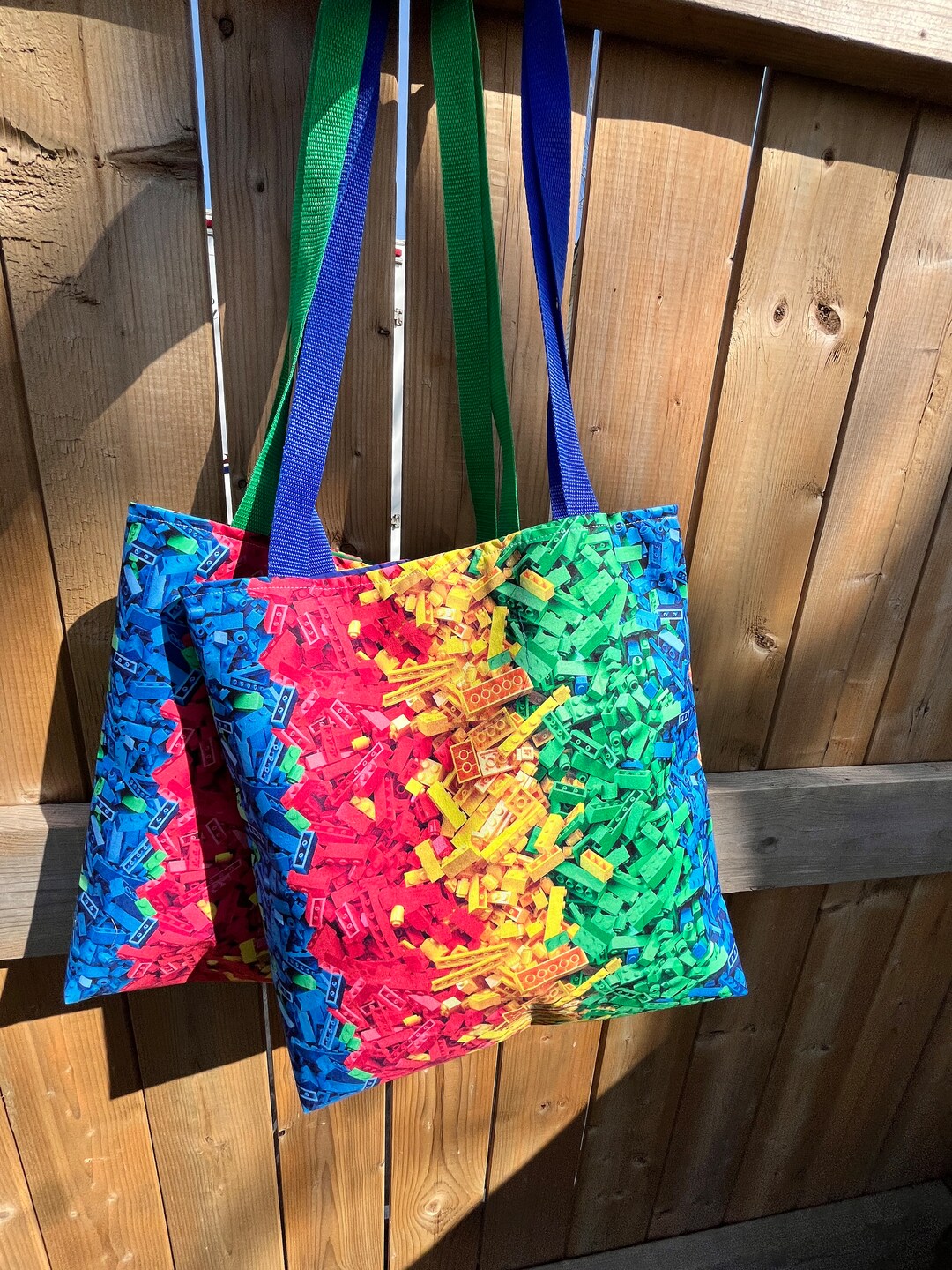 Building Block Tote Bag/reading Tote/book Bag/shopping Bag - Etsy