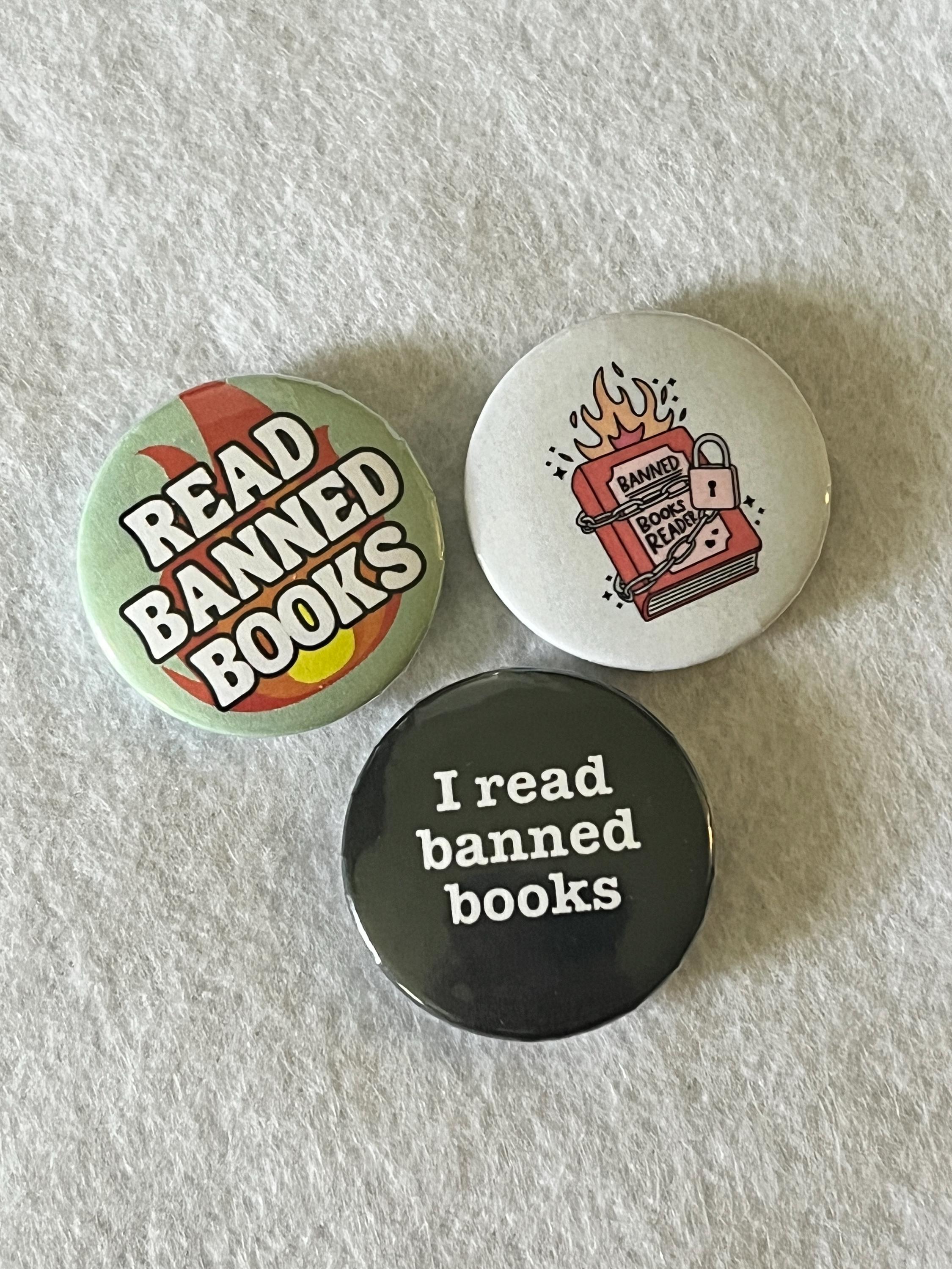 Bookish Button Pins | 1” Button Pins | Book Pin | Sassy Bookworm, Ghost ...