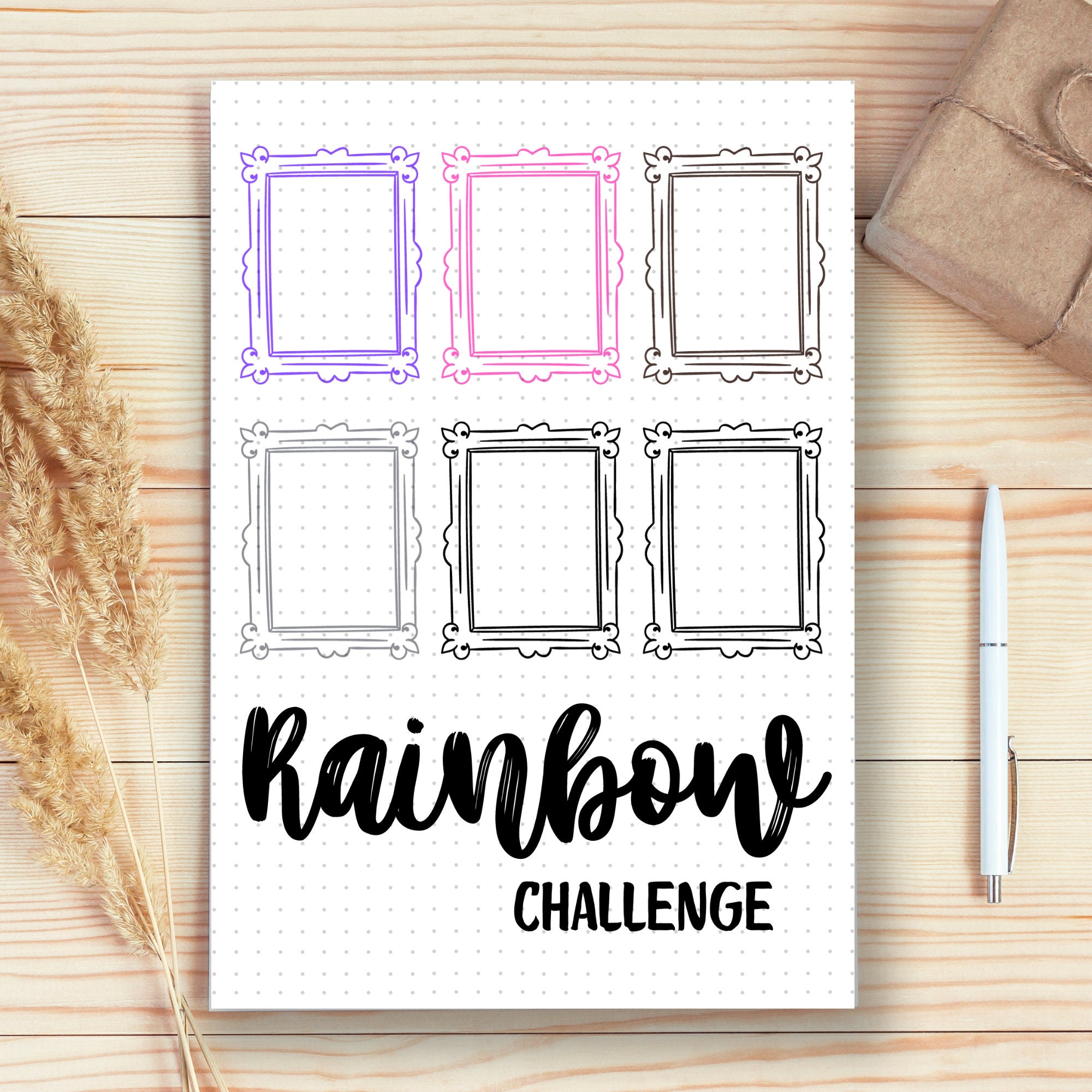 Read the Rainbow Challenge: A5 Printable Reading Tracker (dotted ...