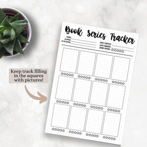Book Series Tracker Digital Journal - A5 Journal Page - Printable ...