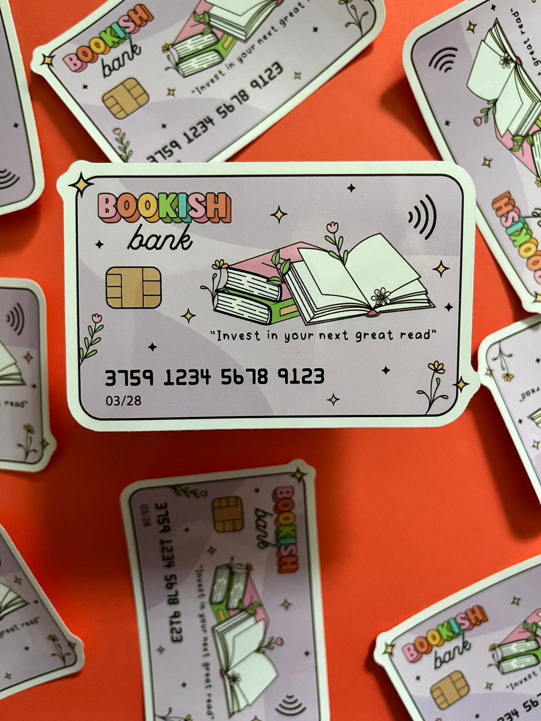 Bookish Bank Card Bookish Sticker Inspired / Laptop Sticker / Water ...