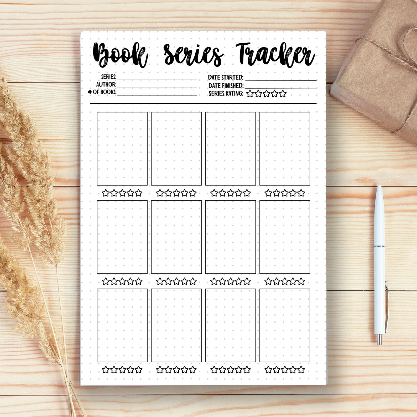 Book Series Tracker Digital Journal - A5 Journal Page - Printable ...