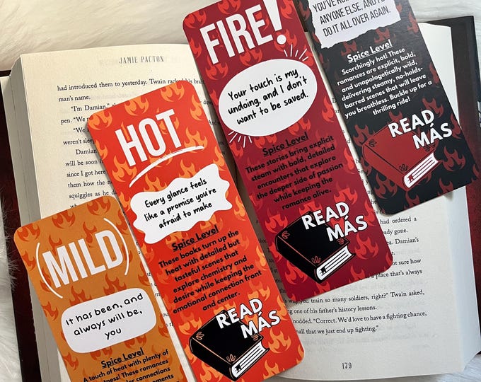 Spice Rating Bookmarks Book Club Bookmark, Book Club Bookmark, Cute ...