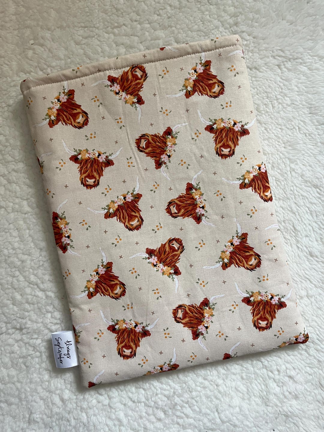 Floral Highland Cows Bookish Sleeve/ipad/tablet/kindle Cover - Etsy