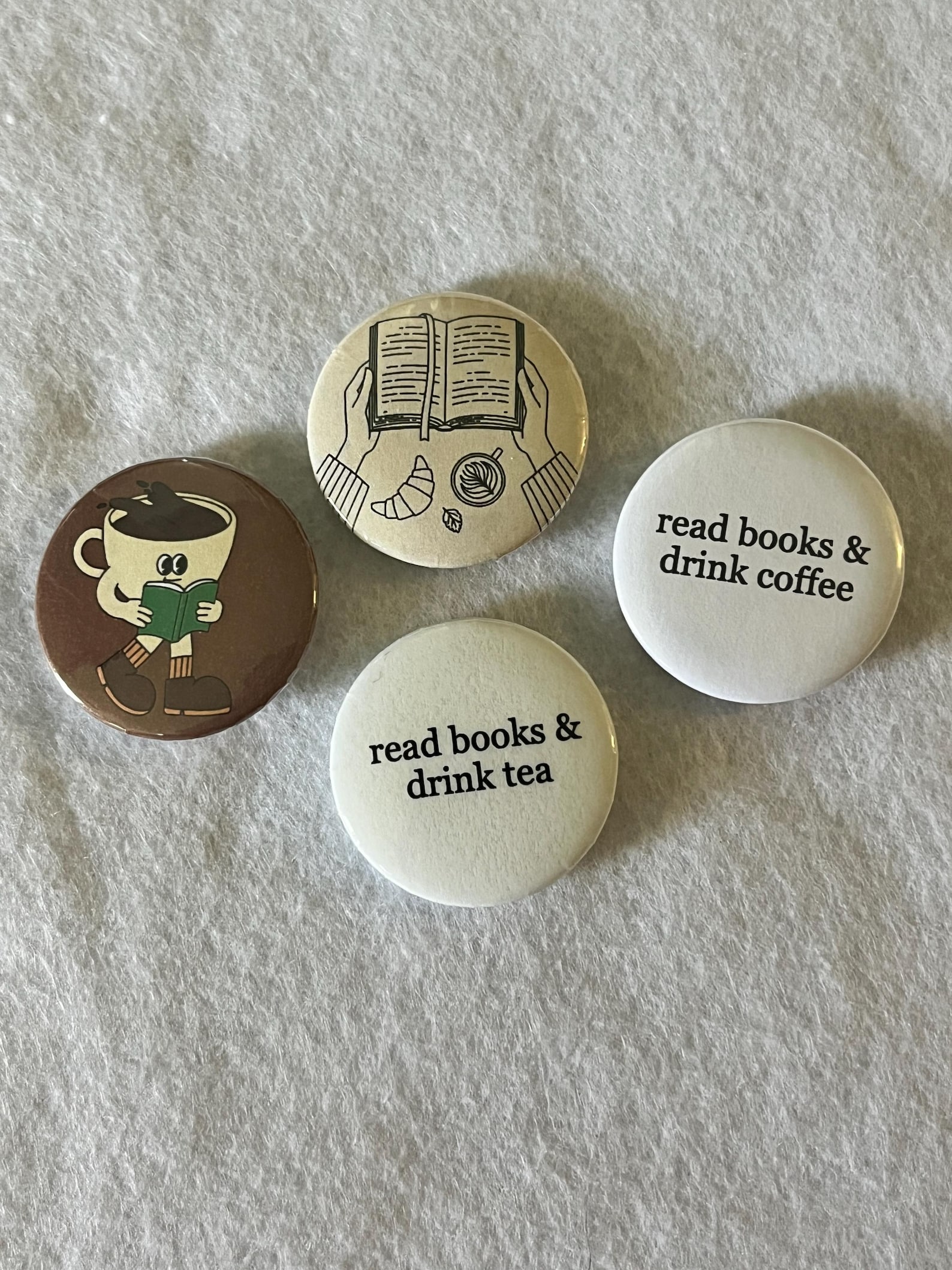 Bookish Button Pins | 1” Button Pins | Book Pin | Sassy Bookworm, Ghost ...