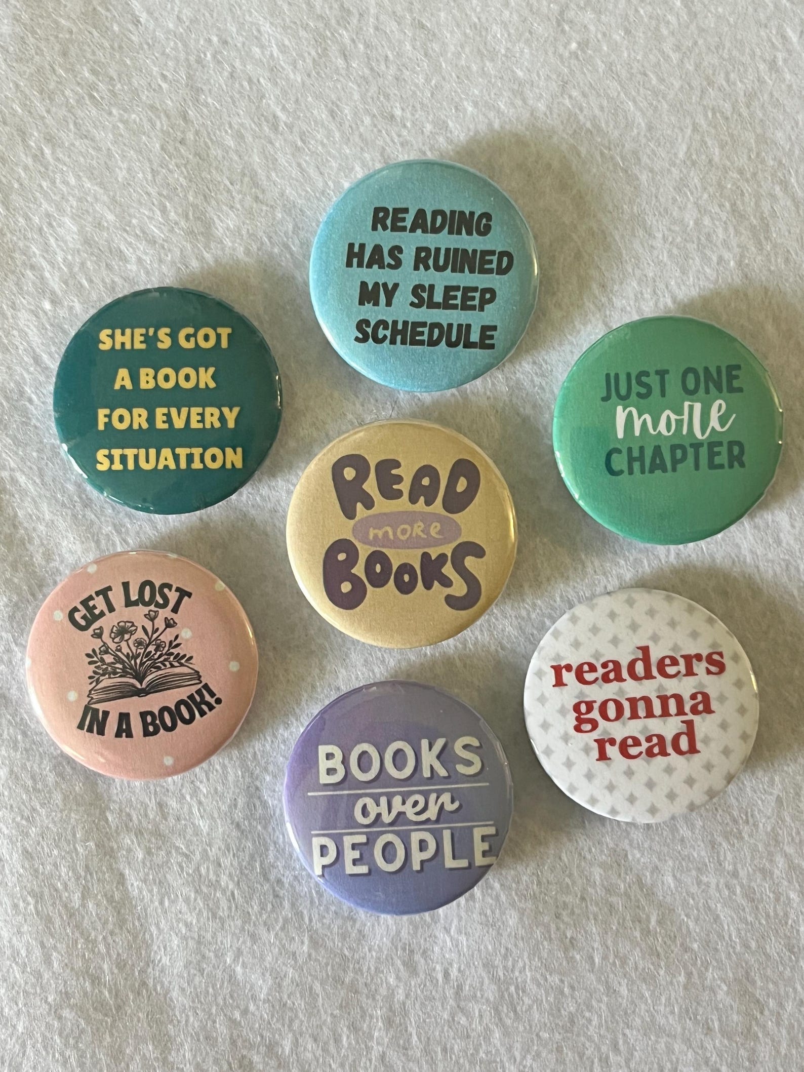 Bookish Button Pins | 1” Button Pins | Book Pin | Sassy Bookworm, Ghost ...