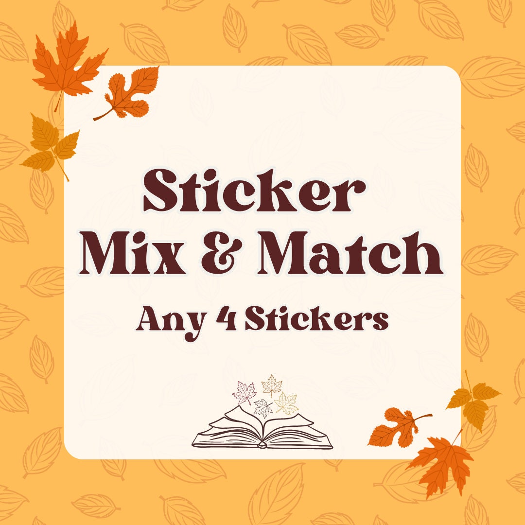 Mix & Match 4 Sticker Set | Sticker Pack | Sticker Set | Book Sticker ...