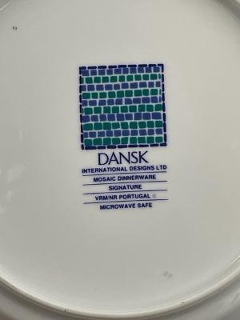 Dansk Salad Plates in Signature Pattern, Mosaic Dinnerware Line, Tiled ...