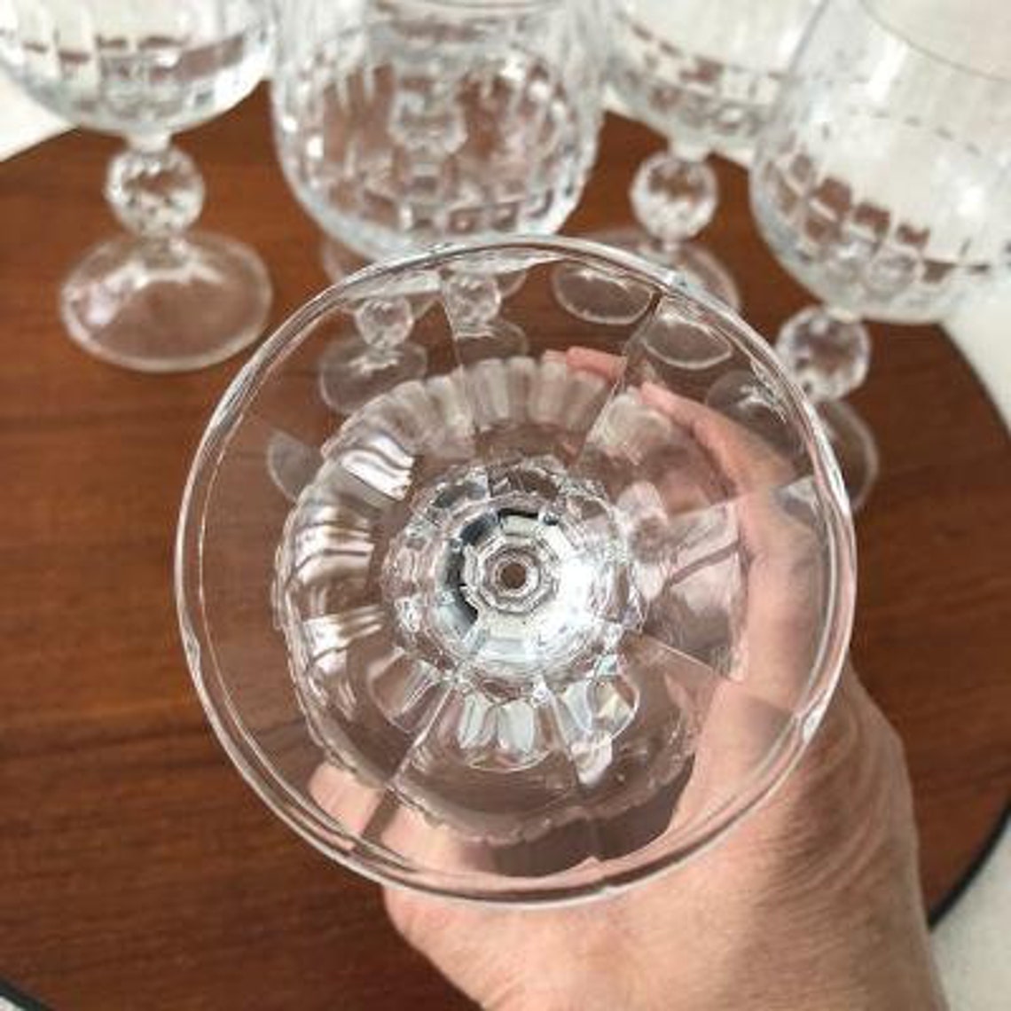 Vintage Cut Crystal Wine Glasses in Belfast Pattern by Bohemia - Etsy