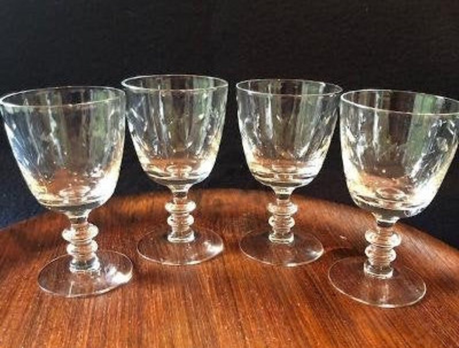 Vintage Set of 4 Etched Crystal Cordial or Cocktail Glasses - Etsy